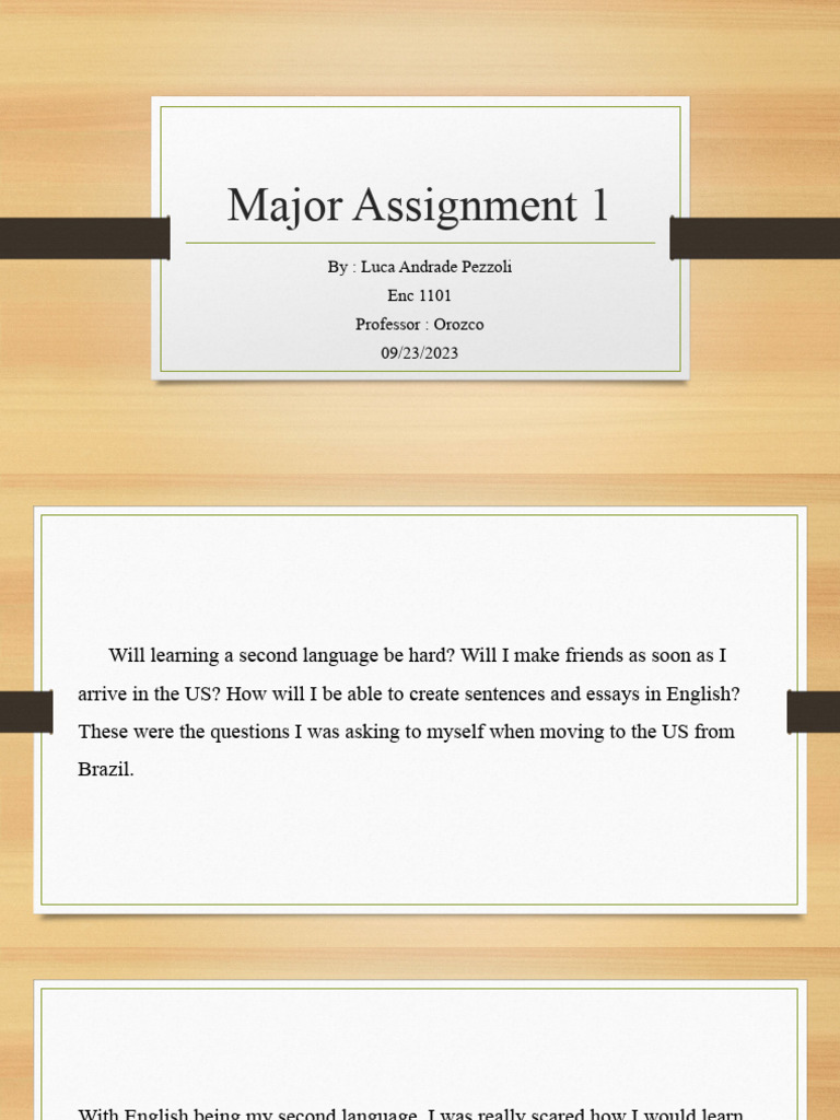 Major Assignment 1 1 | PDF | Spanish Language | English Language