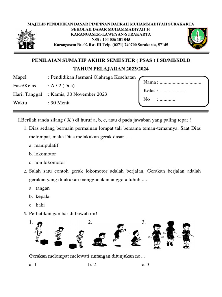 NASKAH SOAL Kls 2 | PDF