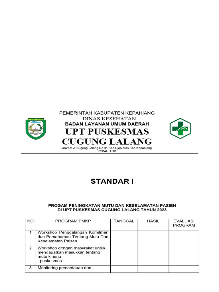 Program Mutu Puskesmas 2023 | PDF