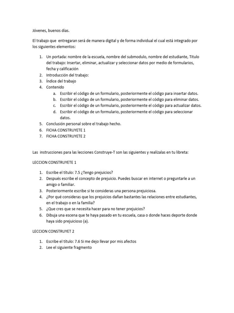 Actividades Tercer Parcial M2S2 | PDF
