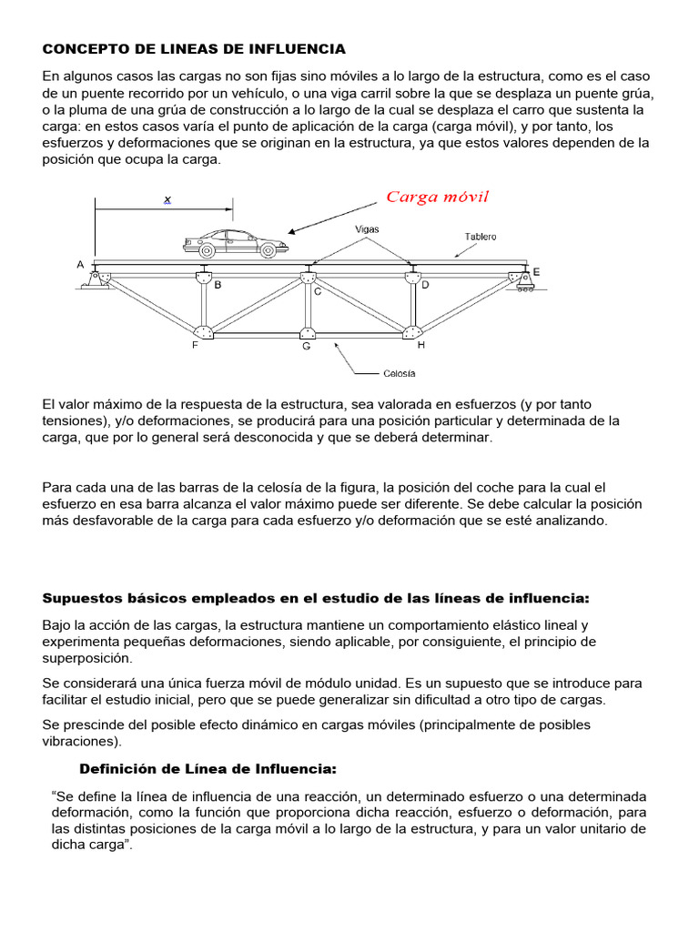 Definición y Propiedades de Líneas de Influencia | PDF | Viga ...