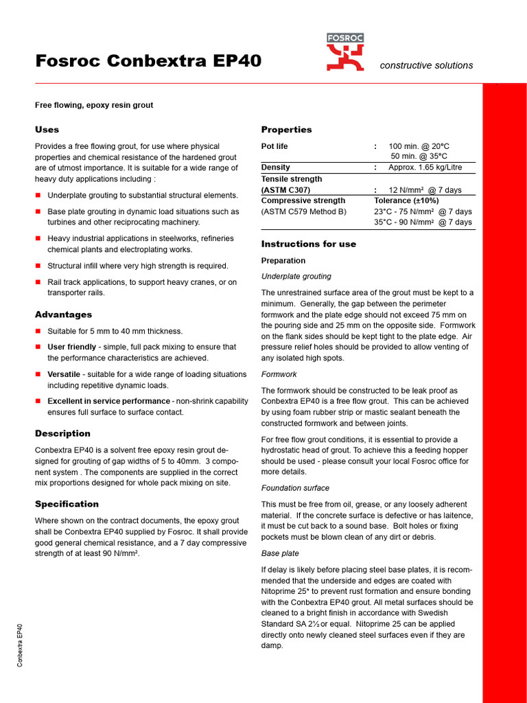 Conbextra EP40 UAE | PDF | Epoxy | United Arab Emirates