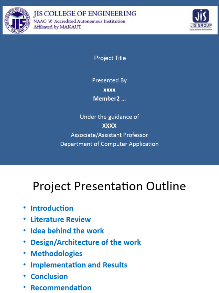 Project Seminar PPT Format | PDF