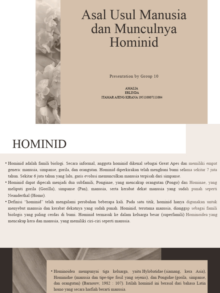 Asal Usul Manusia Dan Munculnya Hominid-1 | PDF | Ilmu Sosial | Filsafat