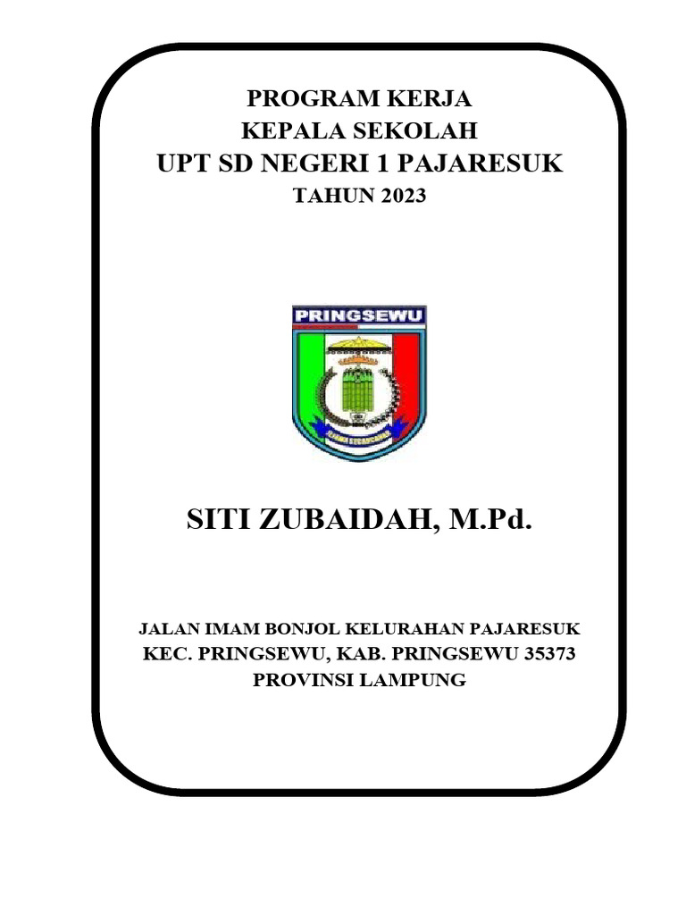 Program Kerja Kepala Sekolah 2023 | PDF