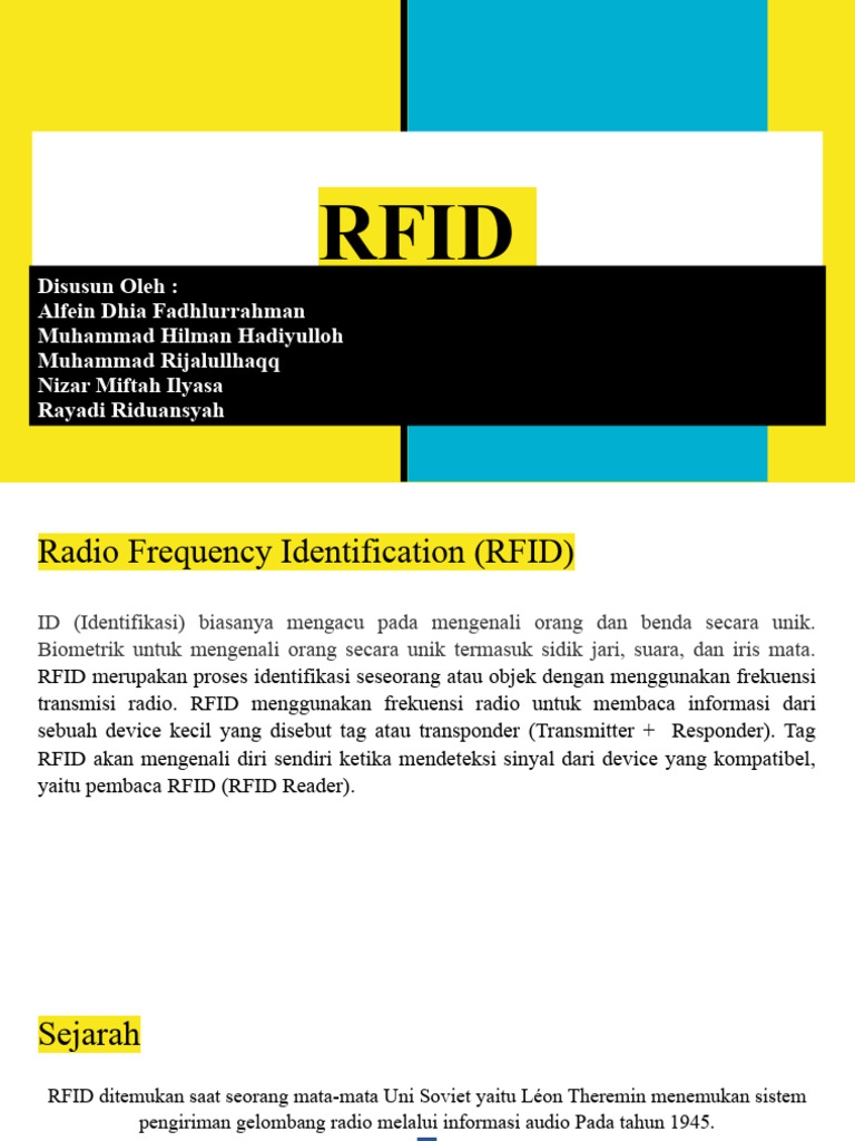 RFID | PDF | Bisnis | Komputer