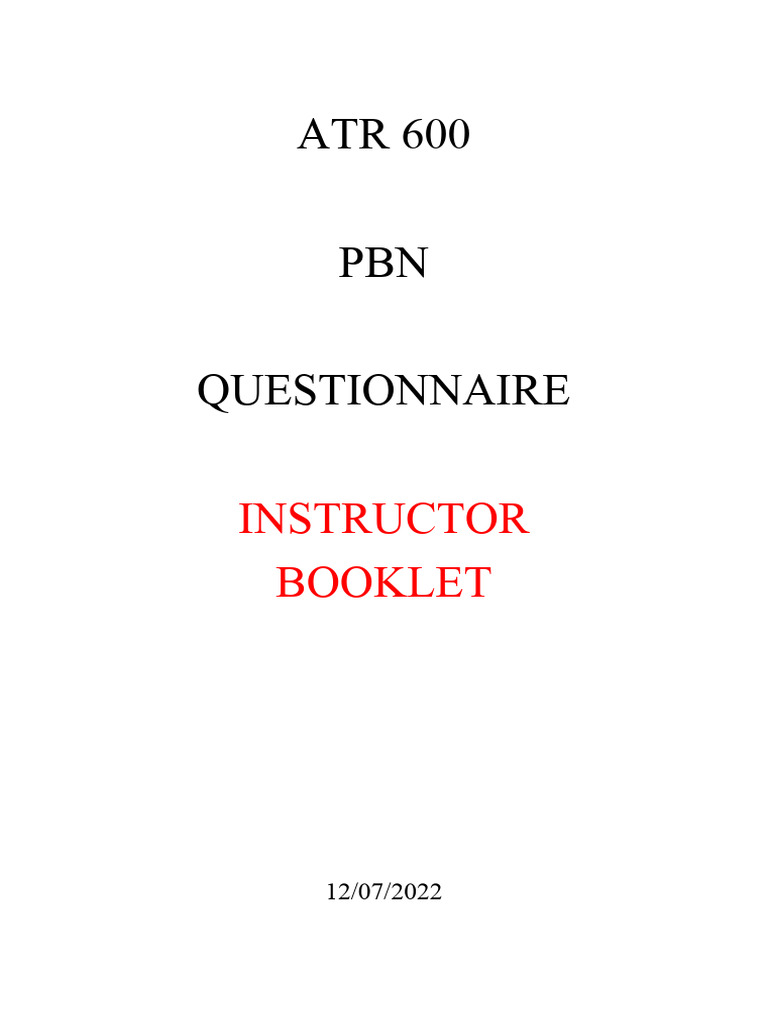 PBN 600 Questionnary ANSWER 2022 | PDF | Wireless | Aviation
