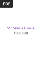 COGS Splitting in SAP S/4HANA Guide | PDF | Cost Of Goods Sold | Inventory
