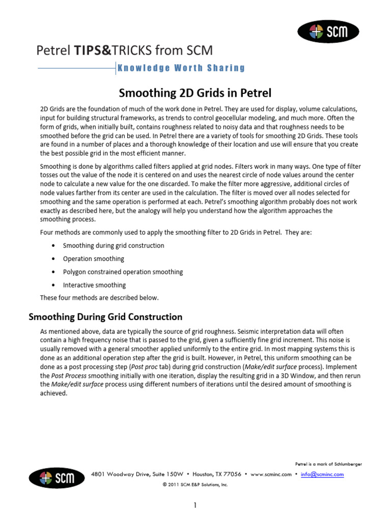 Smoothing 2D Grids Petrel | PDF | Filter (Signal Processing) | Area