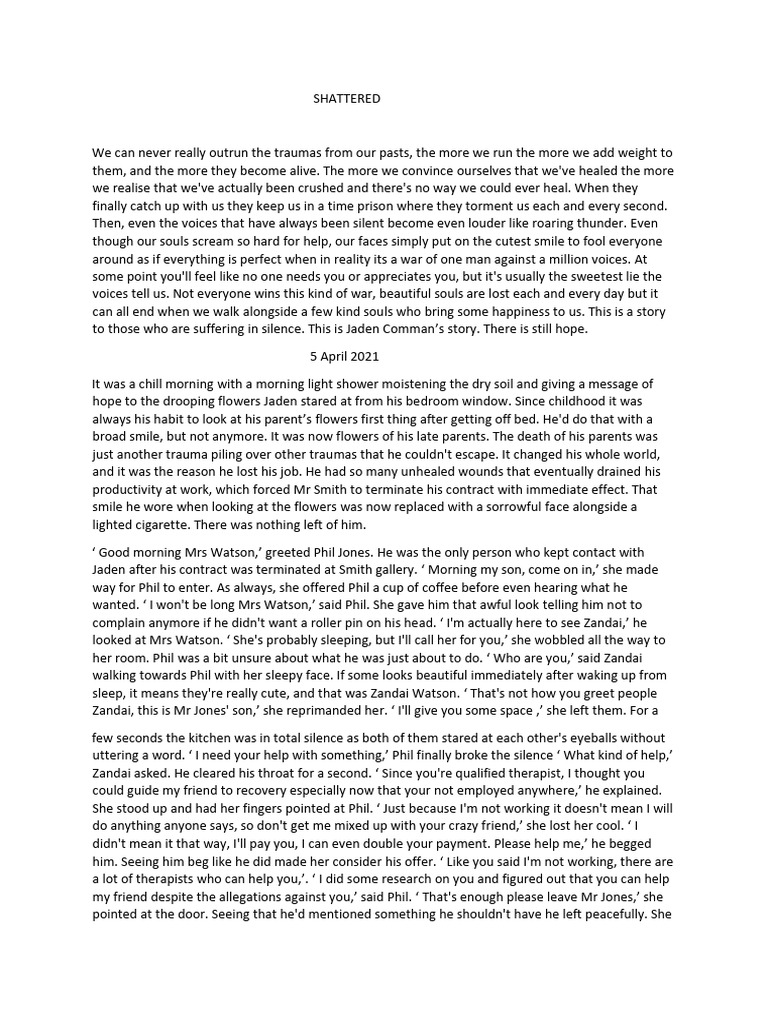 Shattered (2) 1 | PDF | Laughter | Thought