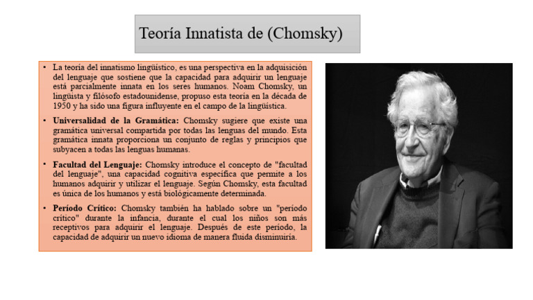 Teoría Innatista de Chomsky: Claves | PDF