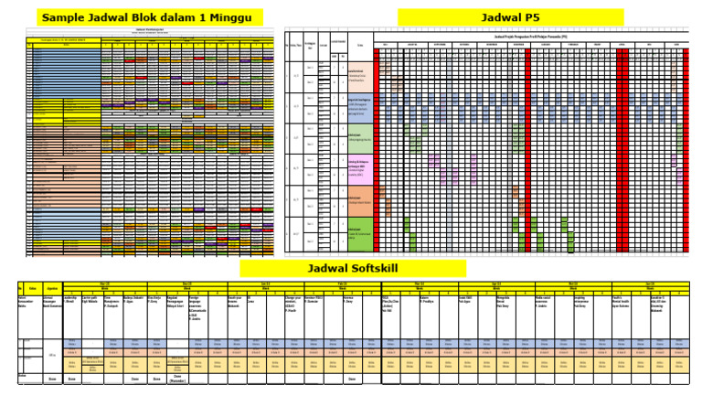 Jadwal Pembelajaran Sistem Blok, Jadwal P5 Dalam Blok Dan Soft Skill | PDF