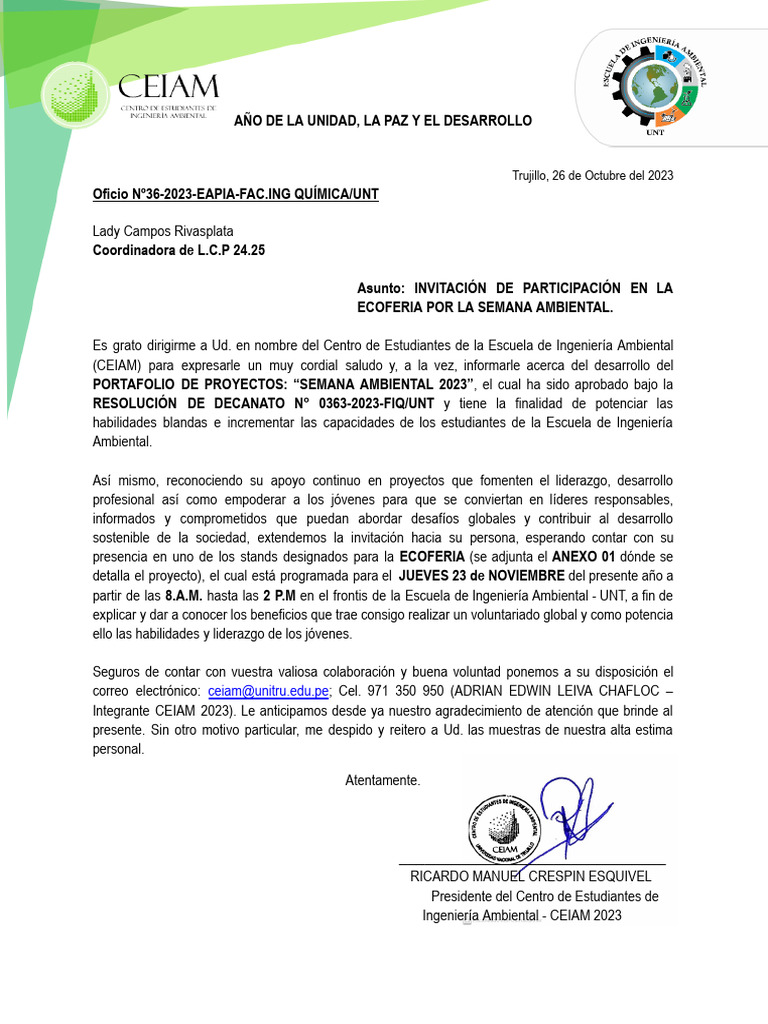 OFICIO N°36_INVITACIÓN DE PARTICIPACIÒN A AIESEC EN LA ECOFERIA.docx ... OFICIO N°36_INVITACIÓN DE PARTICIPACIÒN A AIESEC EN LA ECOFERIA.docx ...