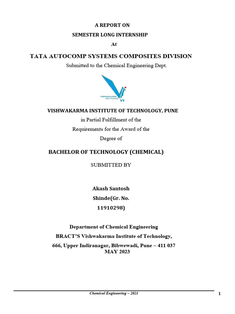 Tata AutoComp Composites Division Report | PDF | Composite Material ...