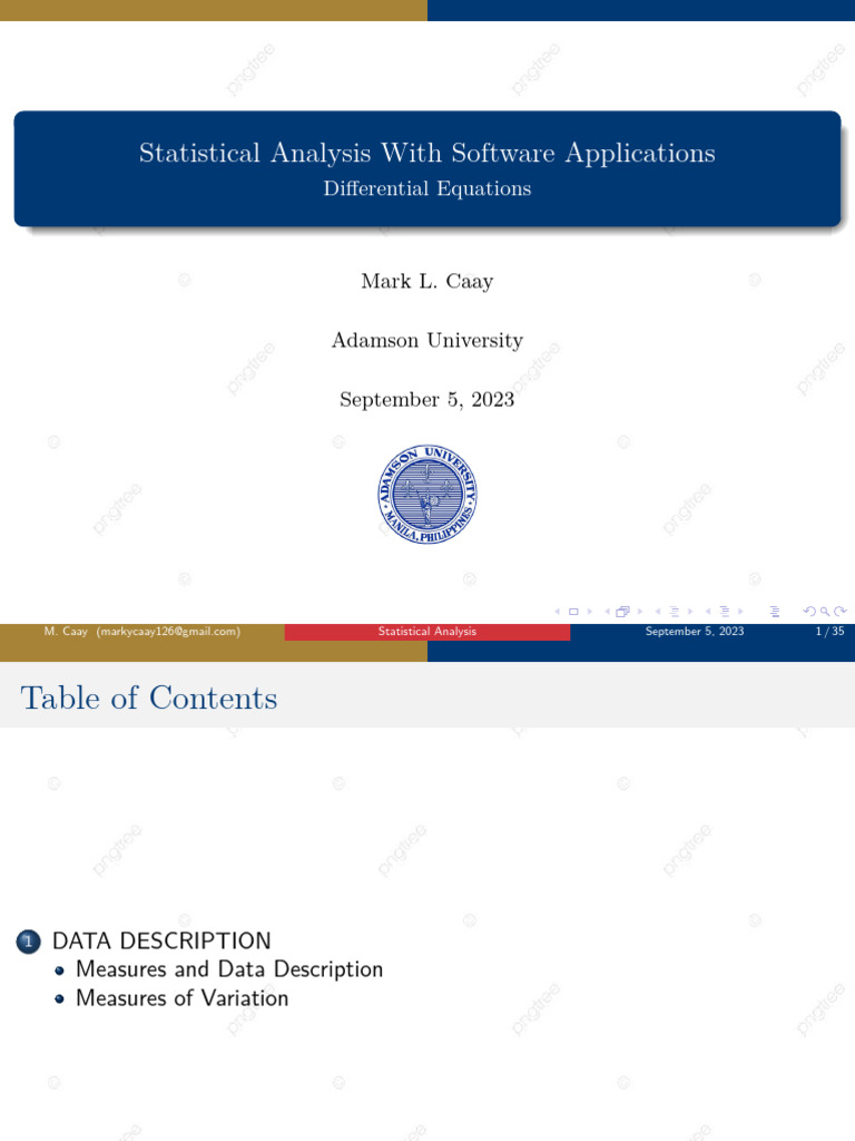 Stat 1 | PDF | Mean | Standard Deviation