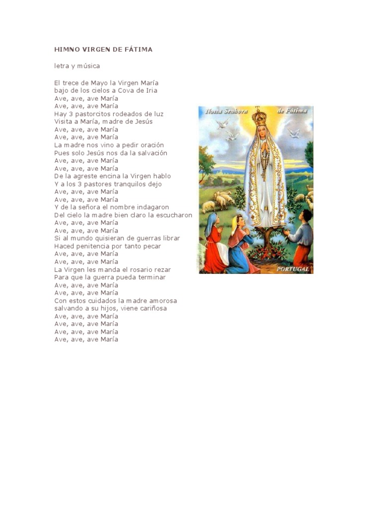 HIMNO VIRGEN DE FÁTIMA