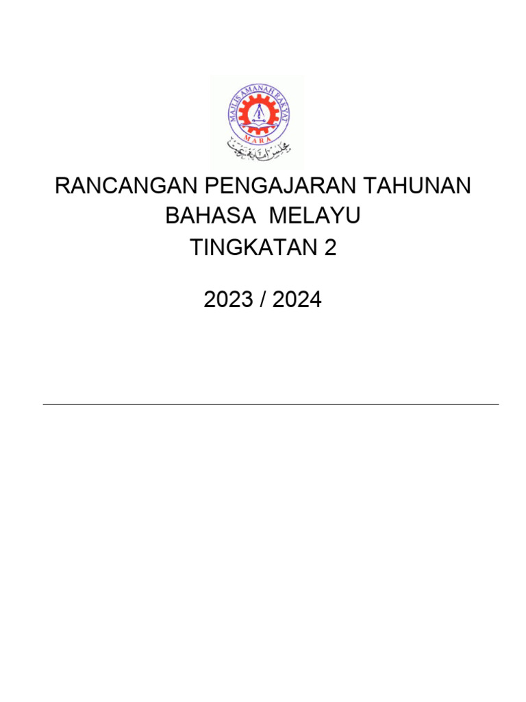 RPT Bahasa Melayu Tingkatan 2 2023 | PDF