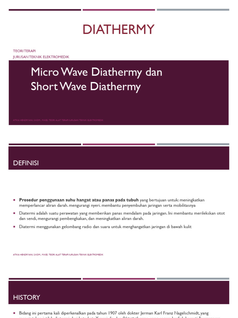 Diatermy (MWD Dan SWD) | PDF | Sains & Matematika