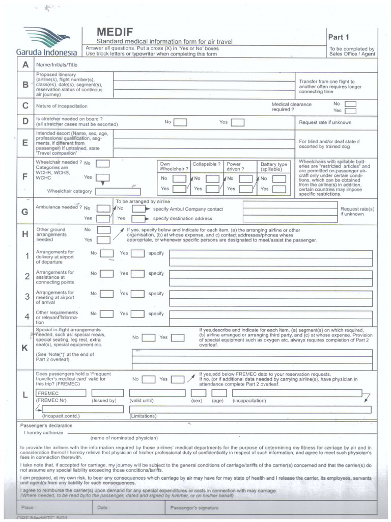 Medif Part 1 Dan Medical Certificate | PDF