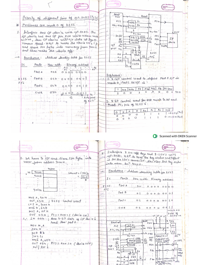 Additional Interfacing Problems On 8255 | PDF