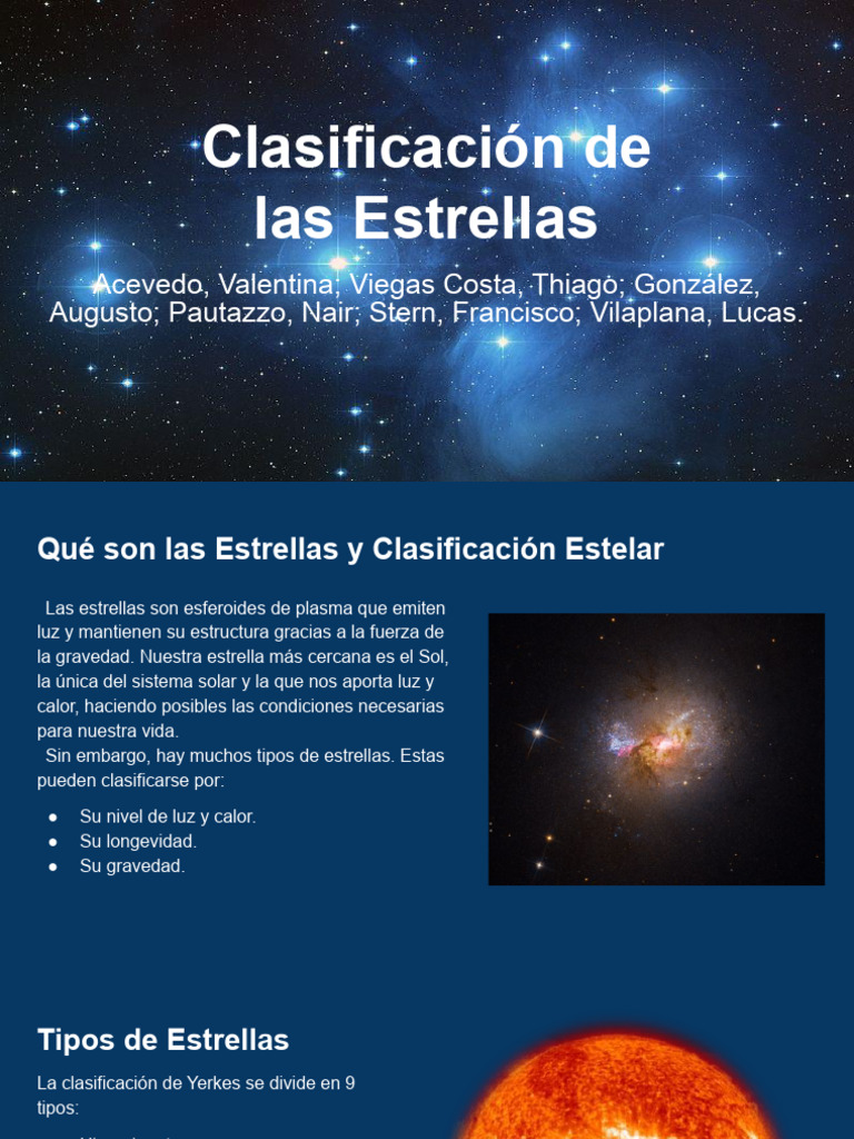 Clasificación de Las Estrellas | PDF | Estrellas | Astronomía estelar