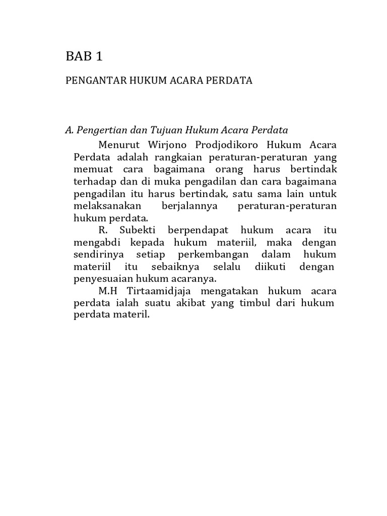 Pengantar Hukum Acara Perdata | PDF