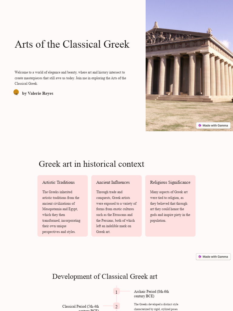 Arts of The Classical Greek | PDF | Sculpture