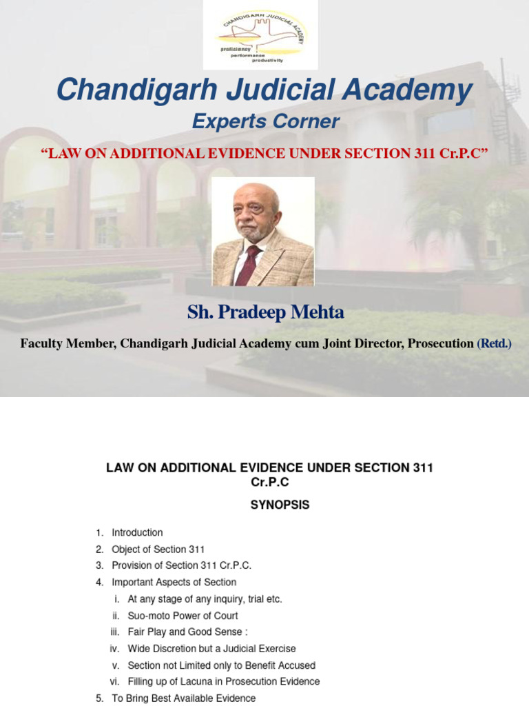 Additional Evidence - Relevant Sections | PDF | Prosecutor | Right To A ...