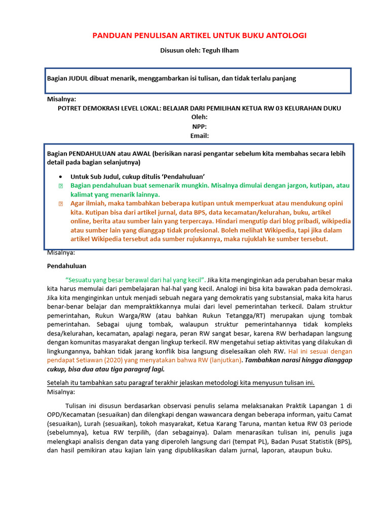 Panduan Penulisan Book Chapter 1 Pdf