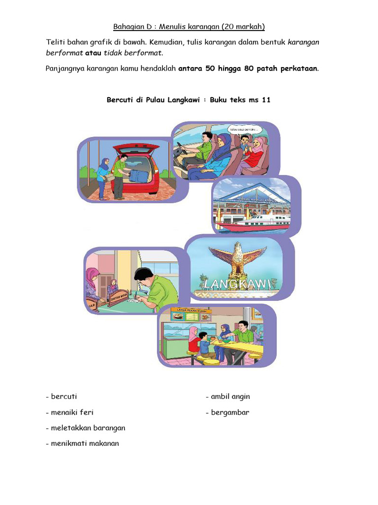 Bercuti Di Pulau Langkawi | PDF | Ilmu Sosial | Perjalanan