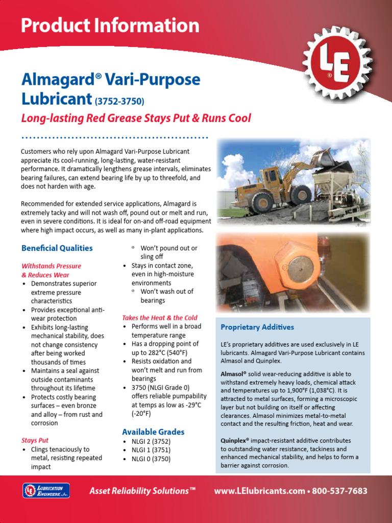 3750-3752 Product Info | PDF | Lubricant | Bearing (Mechanical)