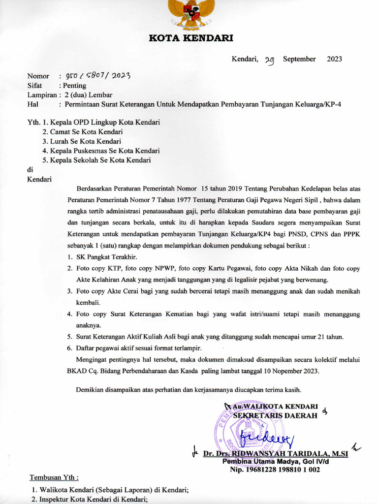 Surat KP4 2024 | PDF