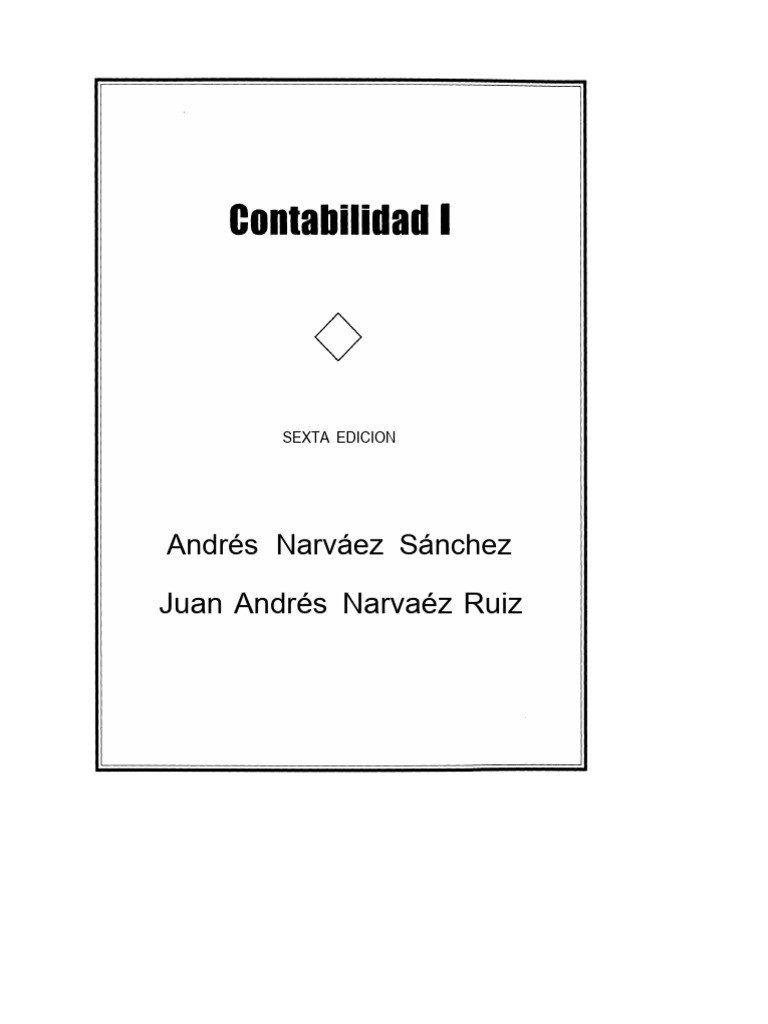 Libro-CONTAB I- Andrés a. Narváez Sánchez | PDF | Auditoría | Contabilidad
