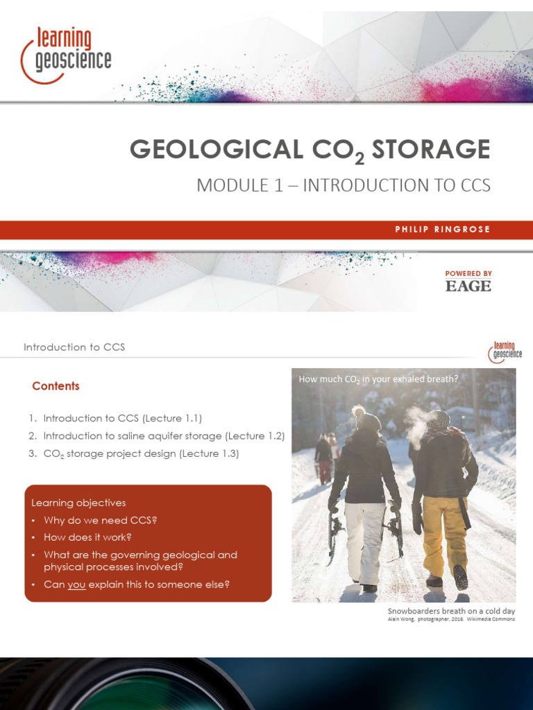EAGE CO2 Storage Module 1-1 | PDF | Carbon Capture And Storage | Greenhouse Effect