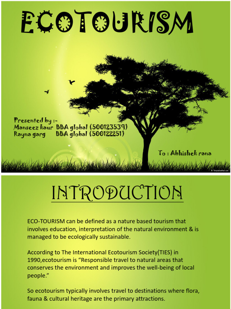 Eco Tourism | PDF | Natural Environment | Earth Sciences