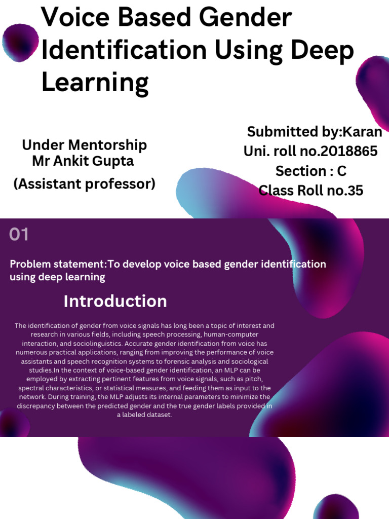 Voice Based Gender Identification Using Deep Learning | PDF | Usability ... Voice Based Gender Identification Using Deep Learning | PDF | Usability ...