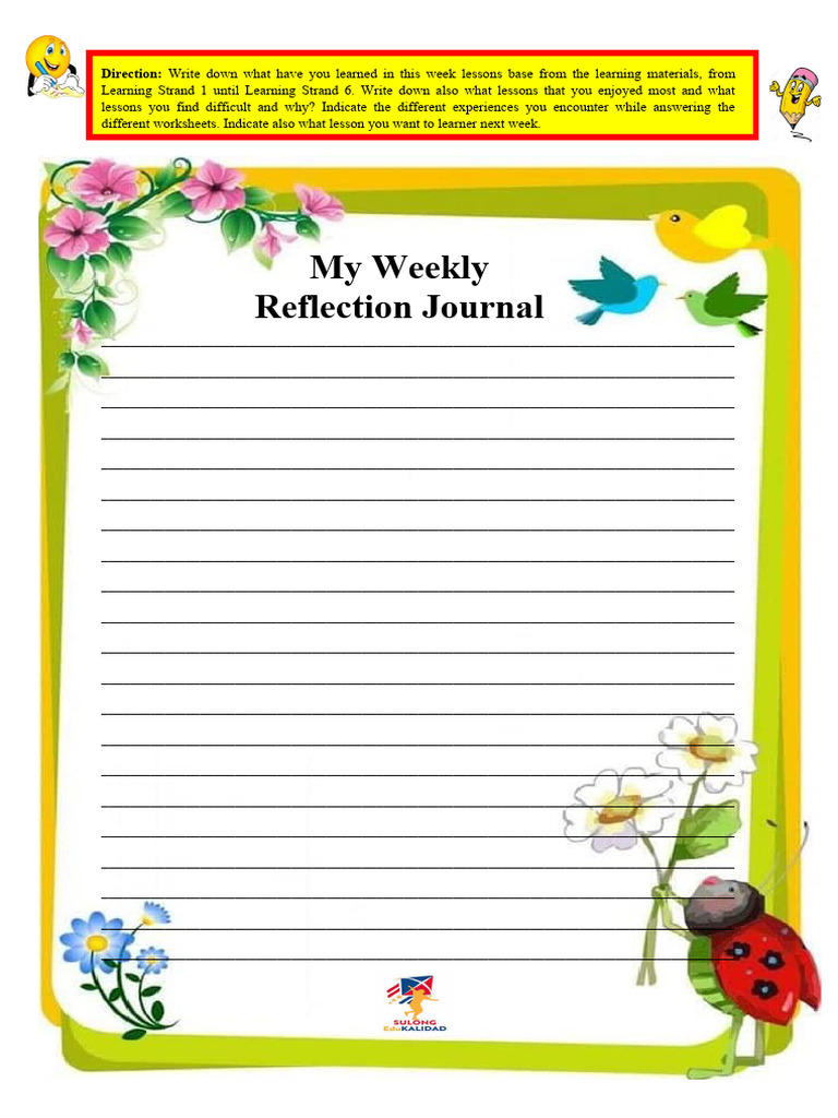 Weekly Reflection Journal Insights | PDF