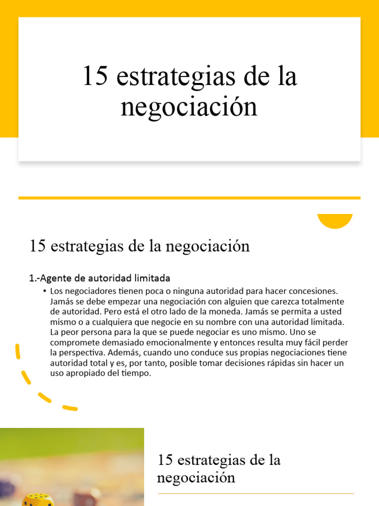 15 Estrategias de La Negociación | PDF | Negociación | Cliente