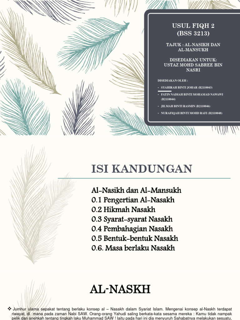 Al-Nasikh Dan Al-Mansukh (Kumpulan) | PDF