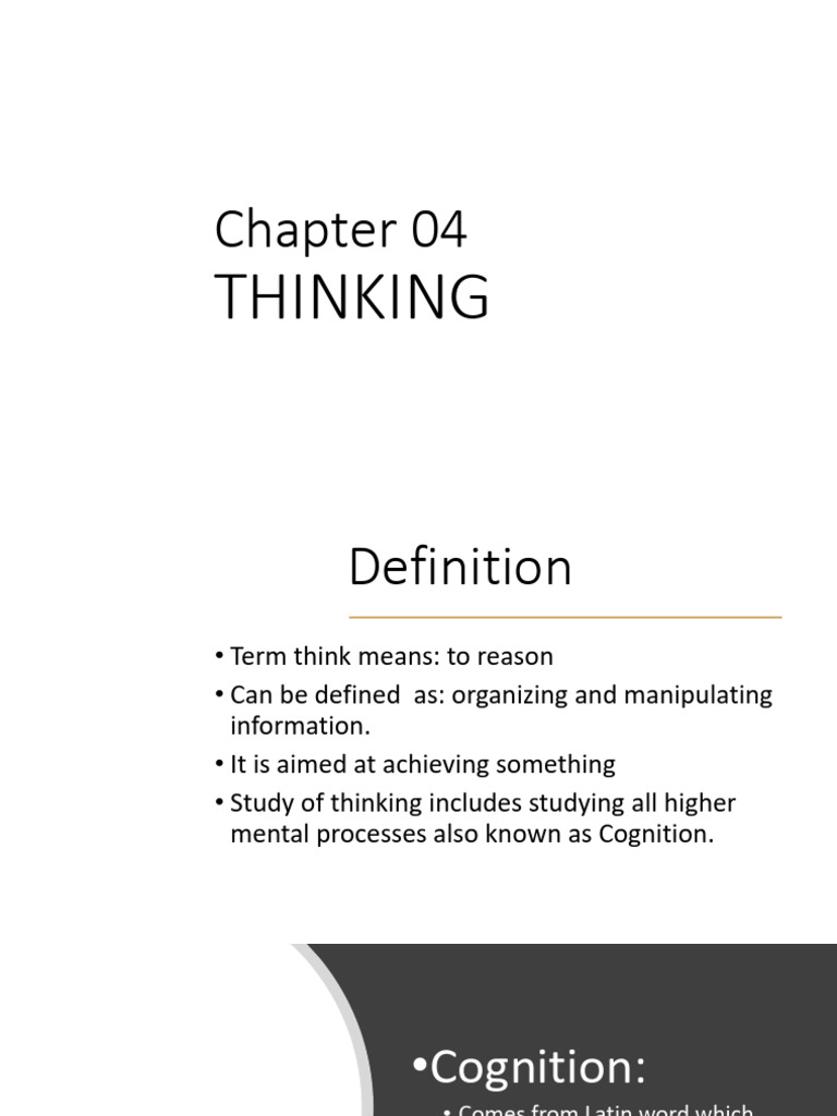 Chapter 4 Thinking Pdf Thought Decision Making