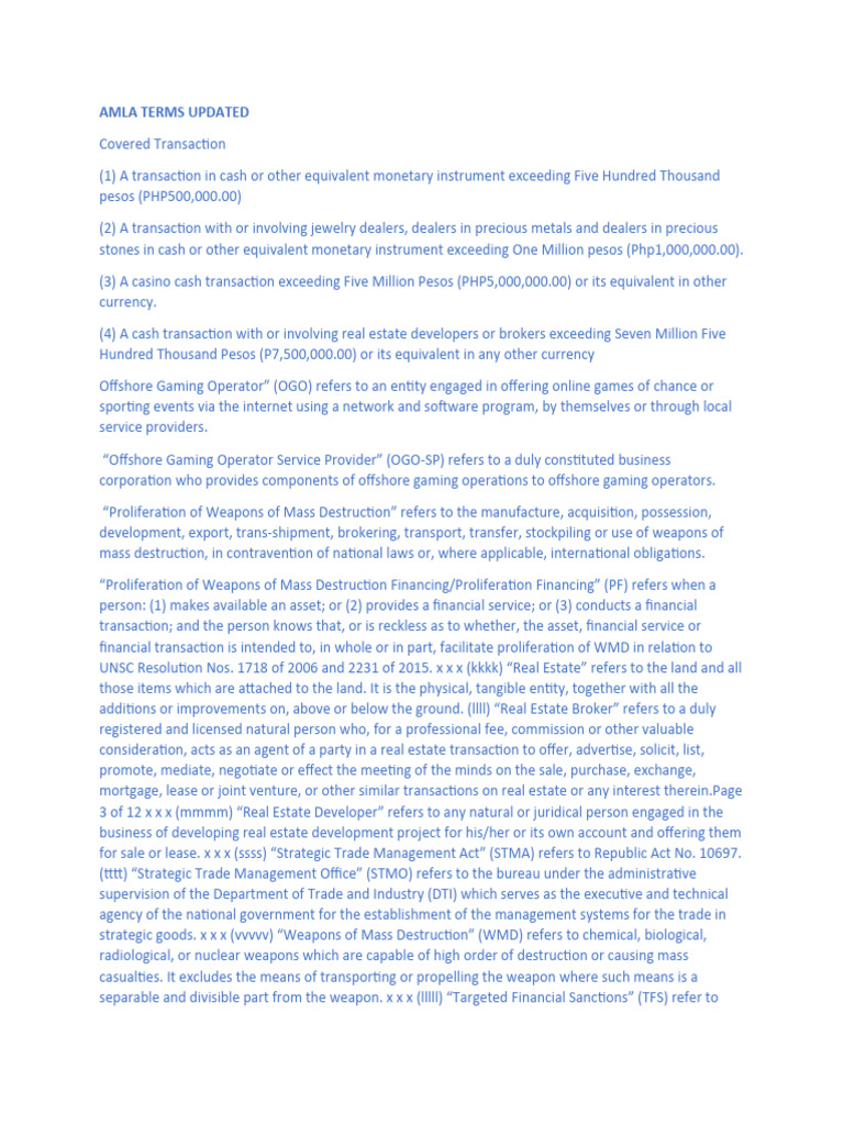 AMLA Compliance for Financial Entities | PDF | Injunction | Asset ...