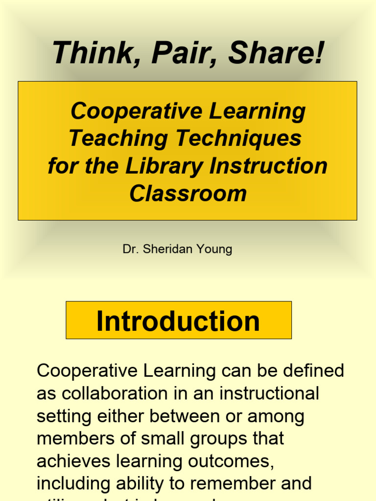 Think Pair Share - Cooperative Learning | PDF | Learning | Cognition