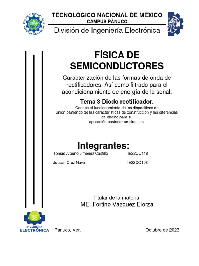 PRACTICA 2 - Diodo Rectificador | PDF | Rectificador | Diodo