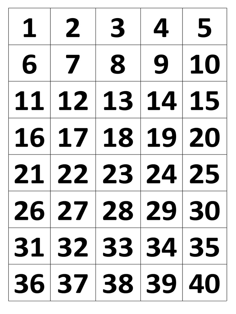 Numeros Del 1 Al 49 | PDF