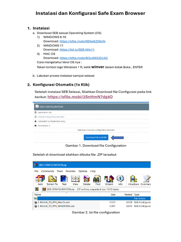 Panduan Instalasi Dan Konfigurasi SEB (Safe Exam Browser) TO PPG | PDF