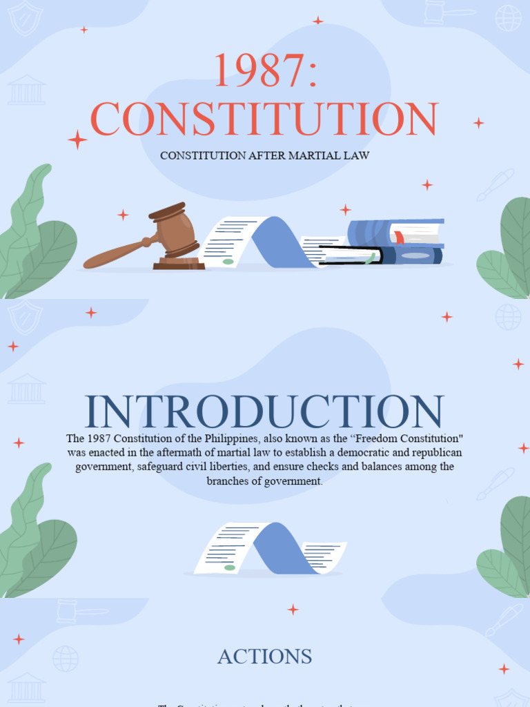 1987 Constitution | PDF | Separation Of Powers | Constitution
