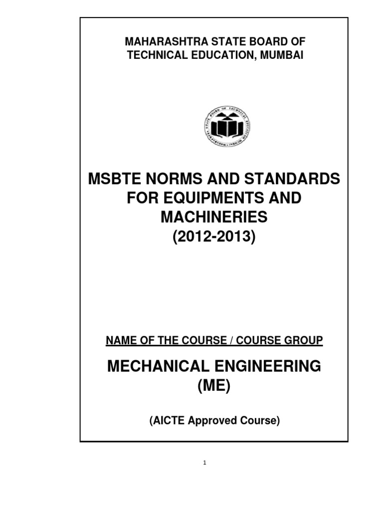 Equipment List For Mechanical Group (ME, MH, MI) | Download Free PDF ...