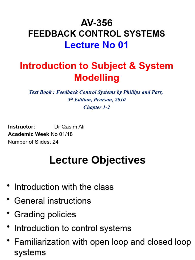 Lecture 01 AV-356 Introduction To Subject & System Modeling | PDF ... Lecture 01 AV-356 Introduction To Subject & System Modeling | PDF ...