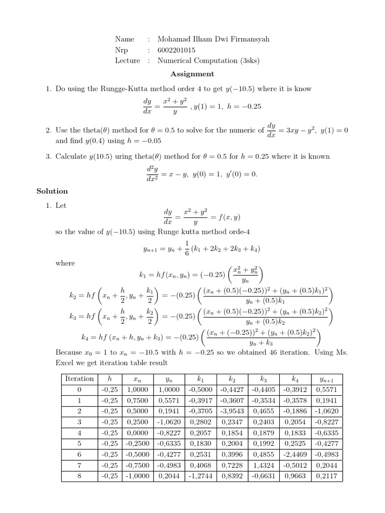 Numerical Computation | PDF | Subtraction | Calculus