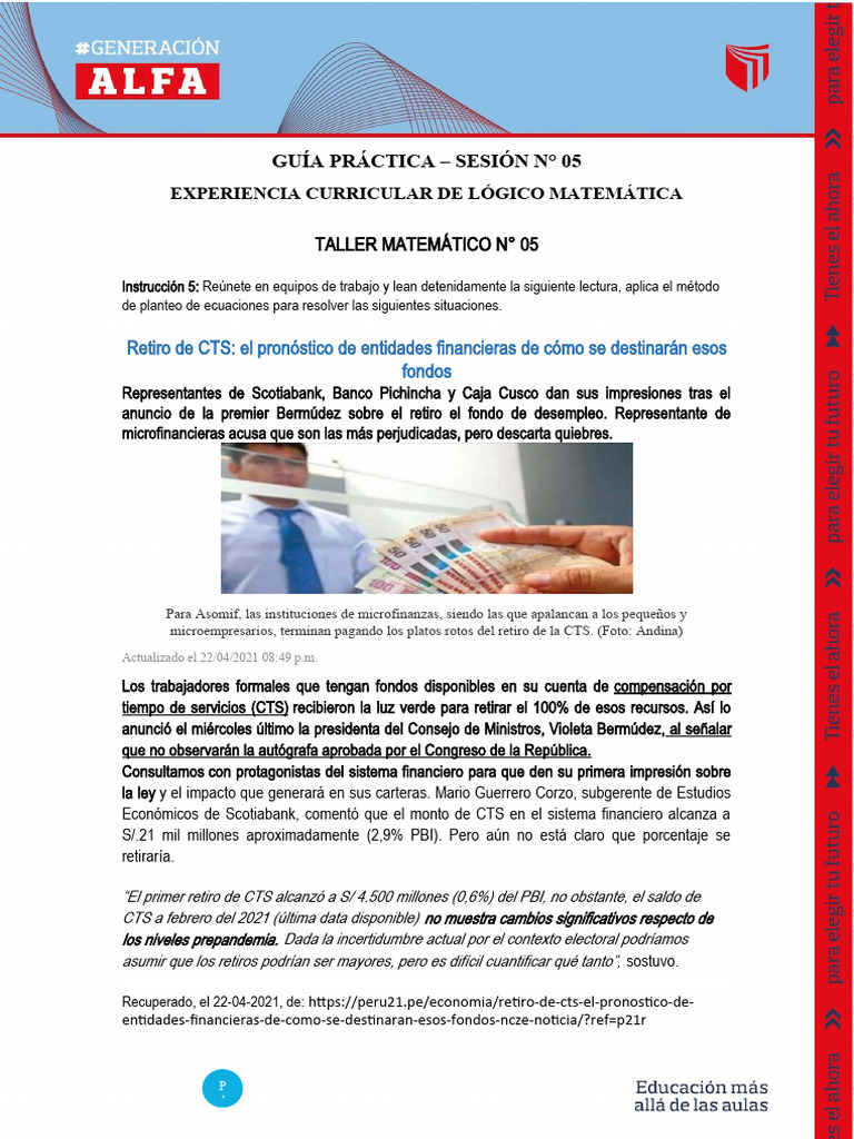 Guía Práctica - Sesión 5 - 7 Sesiones - Grupal - Josue | PDF